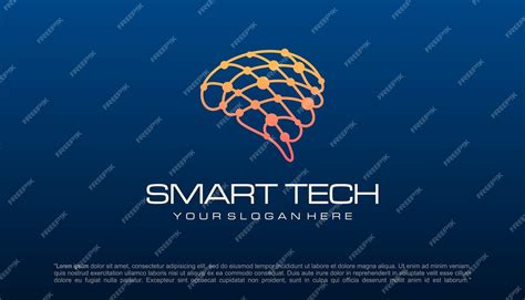 Дизайн логотипа Brain Tech искусственный интеллект и технологический