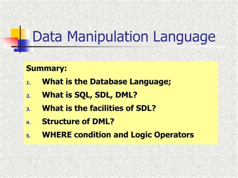 Ppt Database Languages Powerpoint Presentation Free Download Id9581795