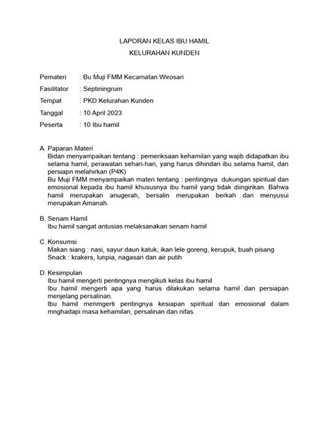 materi pertemuan kelas ibu hamil pdf