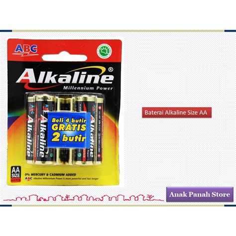 Jual Baterai Alkaline Merk Abc Type Aa Isi Buah Shopee Indonesia