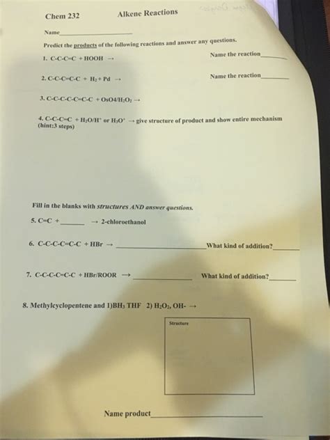 solved i write structural formulas for the products and