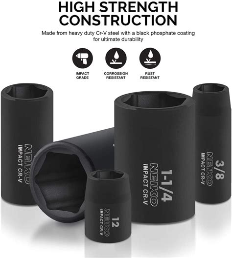 Neiko 02448a 1 2 Drive Master Impact Socket Set 65 Piece Standard S Neiko®