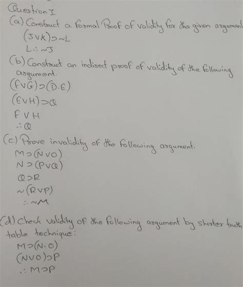 solved question i a ﻿construct a formal boof of validity