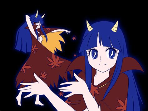 No Etou Ranze Tokimeki Tonight S Style Black Background Blue Eyes Blue Hair