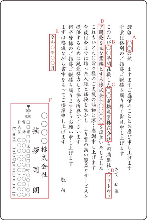 開業のための退職通知 はがき挨拶状の文例集 良いあいさつ状