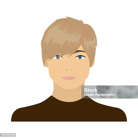Le Visage Dun Jeune Mec Visage Et Lapparence Simple Icône En Cartoon