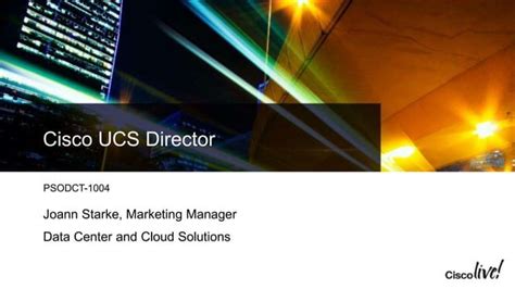 Presentation Cisco Ucs Director Ppt
