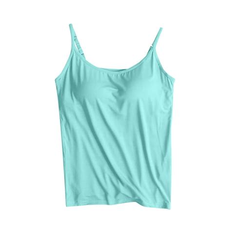 Jggspwm Camisoles For Women With Built In Bra Flowy Shelf Bra Tank Tops