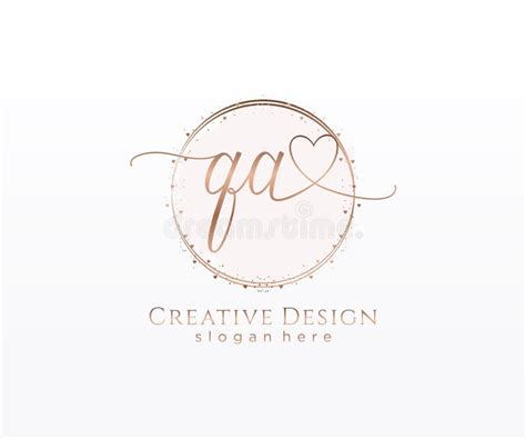 Initial Qa Handwriting Logo With Circle Template Vector Stock Vector Illustration Of Abstract