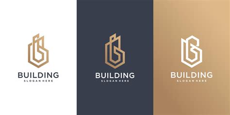 Building Logo Design Idea With Abstract Letter B 14662616 Vector Art At
