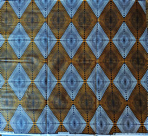 Brown Black White African Print Fabric 2 Yards Reflektion Design