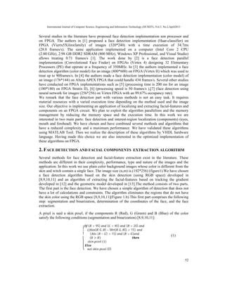 FPGA ARCHITECTURE FOR FACIAL FEATURES AND COMPONENTS EXTRACTION PDF