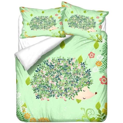 Parure de lit Enfants Dessin Animé Animal Hérisson Multicolore Housse