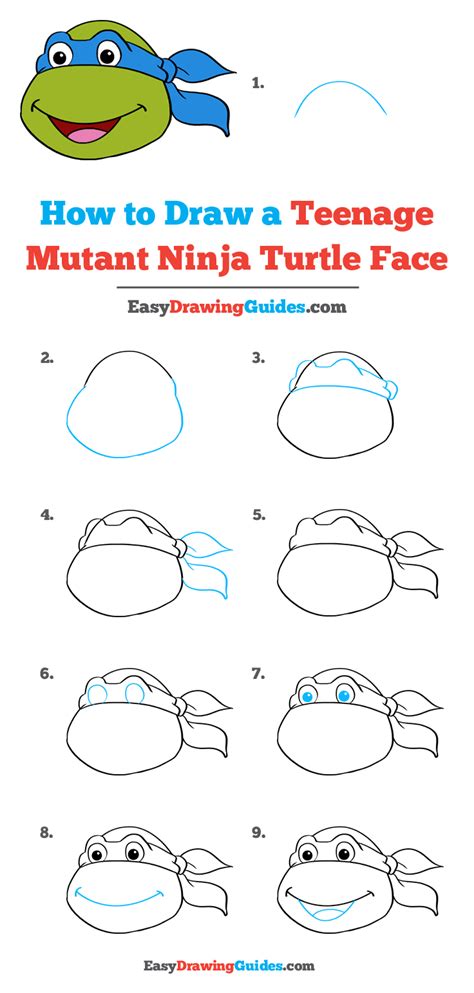 How To Draw A Ninja Turtle Step By Step