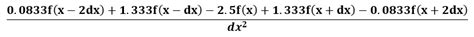 week 3 5 deriving 4th order approximation of a 2nd order derivative