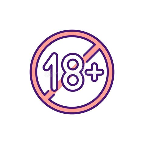 Adult Content Blocking RGB Color Icon Stock Vector Illustration Of Parental Harmful 219858790