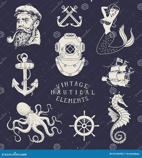 Vintage Nautical Compass Old World Map On Vector Paper Texture With