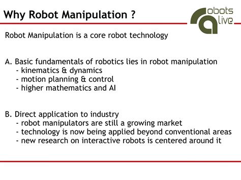 robot manipulation basics pdf physics science