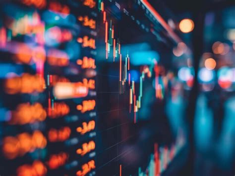 A Vibrant And Abstract Visualization Of Financial Data Featuring Dynamic Charts And Graphs