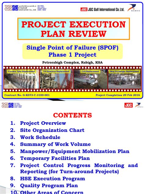 Project Execution Plan Pdf Iso 9000 Quality Assurance
