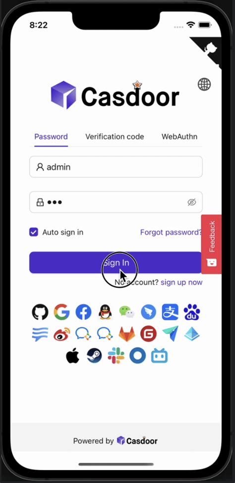 React Native App Casdoor · An Open Source Ui First Identity And