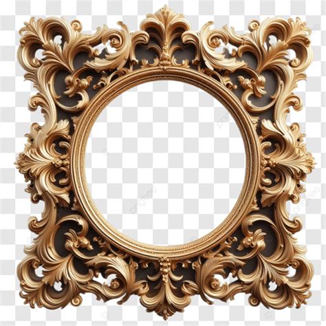 프로젝트에 세련미를 더하는 데 이상적인 클래식 디자인을 보여주는 장식용 골드 프레임 클립아트 고전적인 디자인을 선보이는 장식용 금 클립아트 프로젝트에 정교함을 추가하는