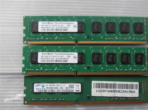 Yahooオークション Pc3 10600u 4gb×3枚 合計12gb