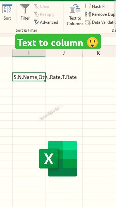 How To Use Text To Column Function Excel Msexcel Shorts Youtube