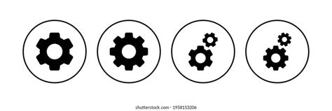 Setting Icon Set Cog Settings Icon Stock Vector Royalty Free 1983841883 Shutterstock