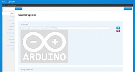 White Logo Set On Theme Options Wyzi Documentation