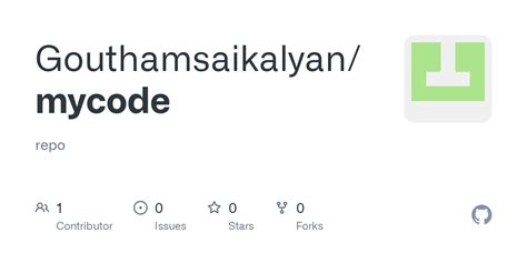 Github Gouthamsaikalyan Mycode Repo
