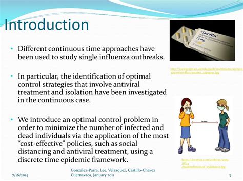 Ppt Optimal Control On A Discrete Time Influenza Model Powerpoint