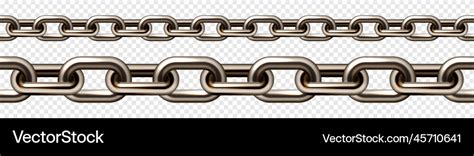 Realistic Brown Metal Chain With Old Rusty Links Vector Image