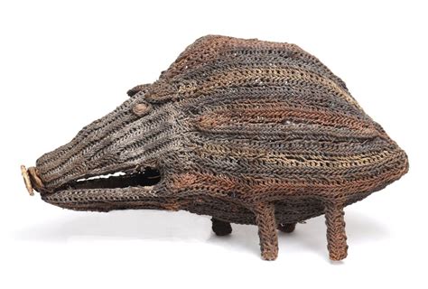 Exquisite Woven Fiber Papua New Guinea Boar Auction