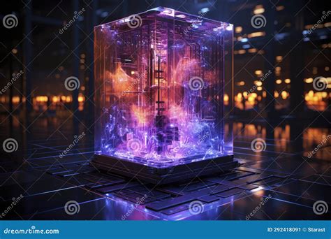 Super Quantum Computer Of The Future Abstract Design Of Futuristic