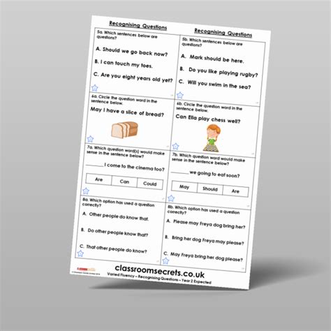 Year 2 Recognising Questions Varied Fluency Resource Classroom Secrets