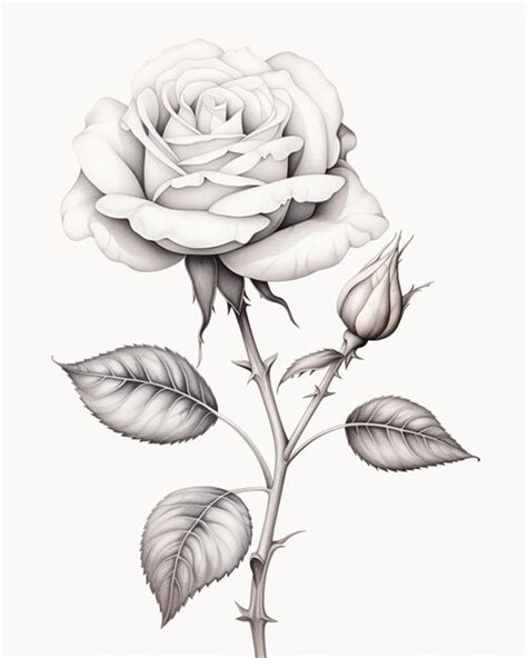 Rose Illustrating Flow Lines Premium Ai Generated Image