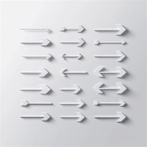 Arrow Icon Set Isolated On White Background Premium Ai Generated Image