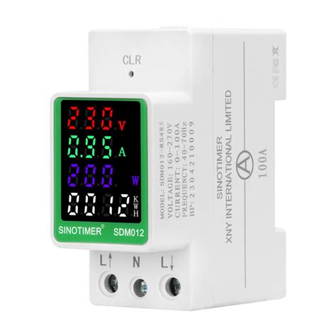 Sinotimer Sdm012 Ac Digital Display Energy Meter Multifunctional 110v