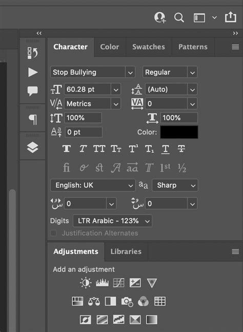 How Do I Make The Type Layer Properties Panel Be A Adobe Community