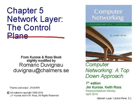 chapter 5 network layer the control plane from