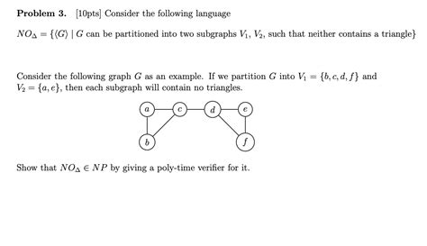 Solved Problem 3 10pts Consider The Following Chegg