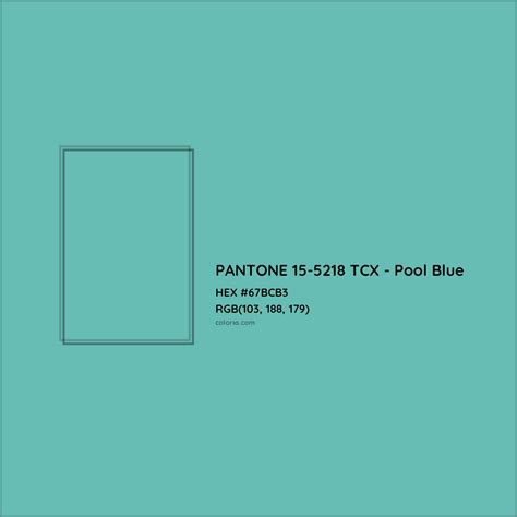 Pantone 15 5218 Tcx Pool Blue Complementary Or Opposite Color Name
