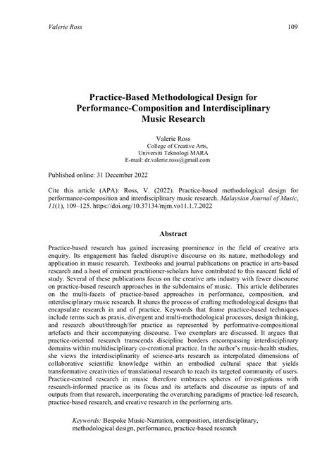 Pdf Practice Based Methodological Design For Performance Composition