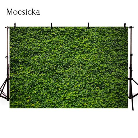 Grass Wall Photography Backdrops Spring Wedding Bridal Shower Photo