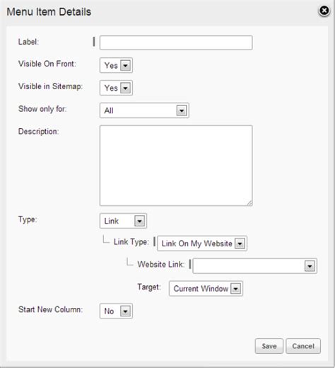 How To Edit Menu Items In Your Website Menu Old Editor