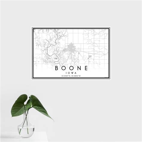 Boone Iowa Map Print In Classic — Jace Maps