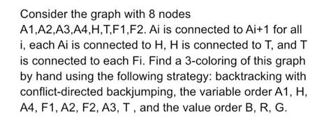 Solved Consider The Graph With 8 Nodes