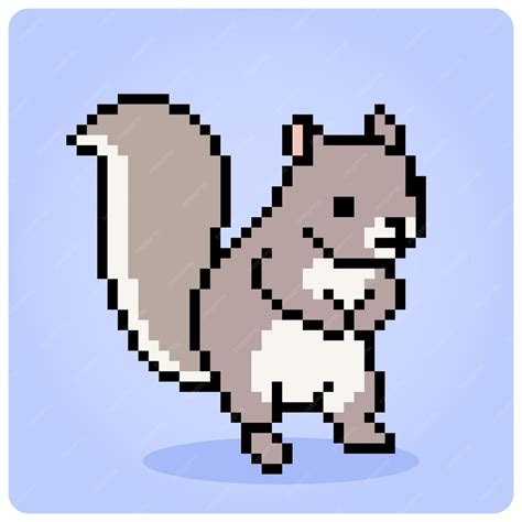 Premium Vector | 8 bit pixel of squirrel pixel animals for game assets and cross stitch pattern ...