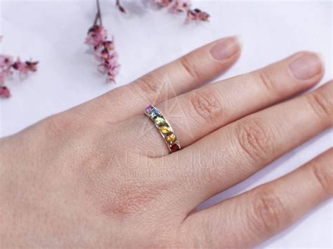 Rainbow Pride Lgbtq Ring Aurelius Jewelry